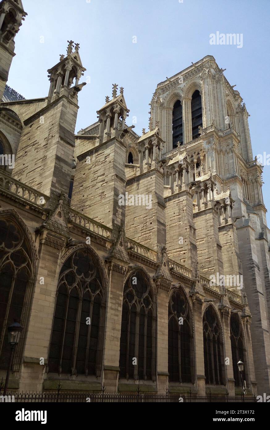 Notre Dame de Paris Cathedral, France. Architecture details of ...