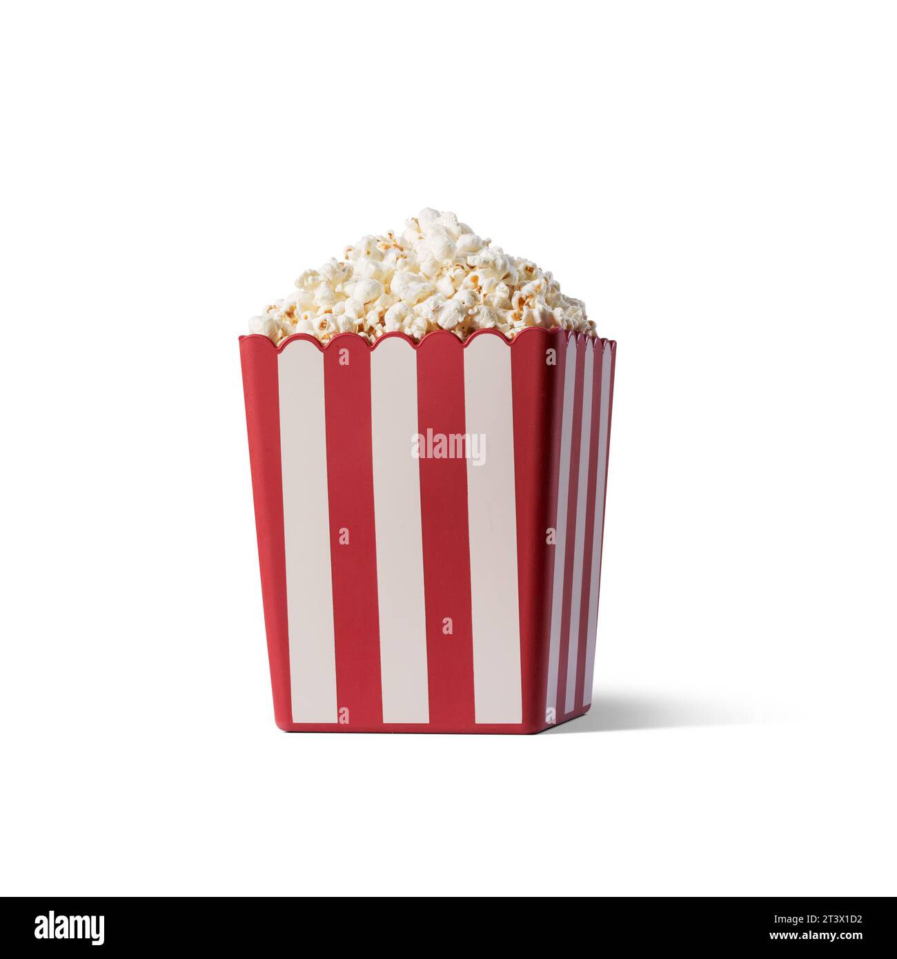 Popcorn in cardboard box isolated on white background Stock Photo - Alamy
