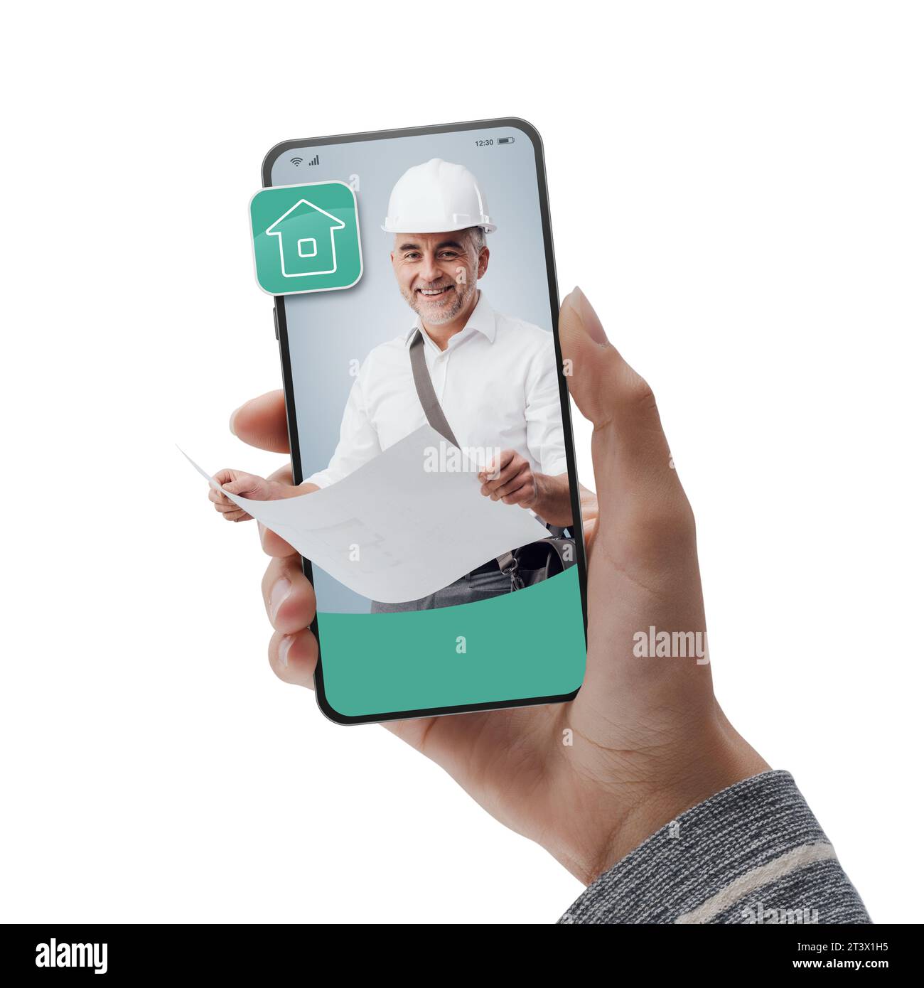 Video call screen Cut Out Stock Images & Pictures - Alamy