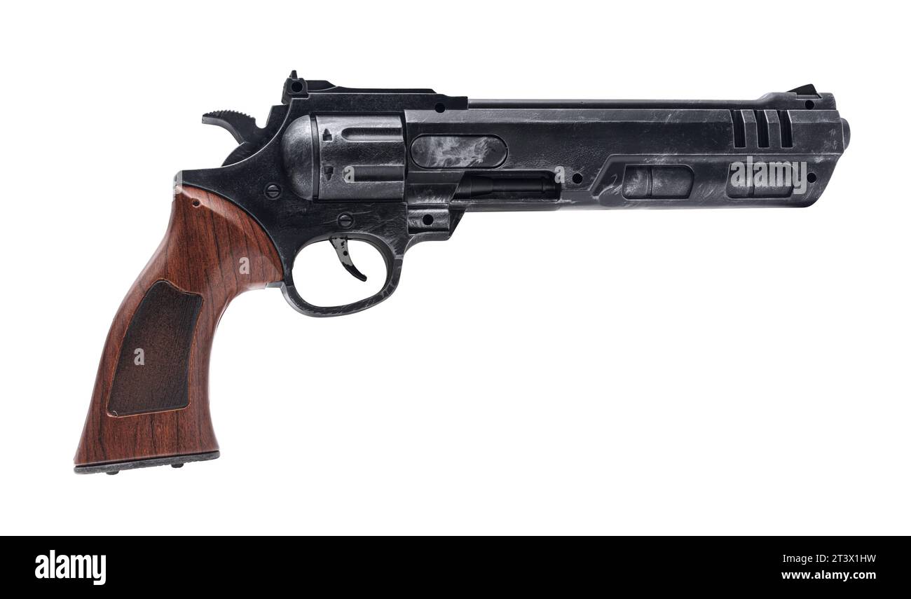 Pistol Hand Gun on white background Stock Photo - Alamy