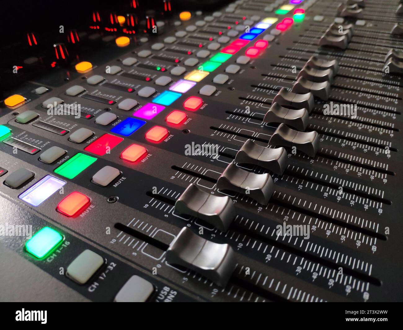 Music console background, music conceptual photo of a professional ...