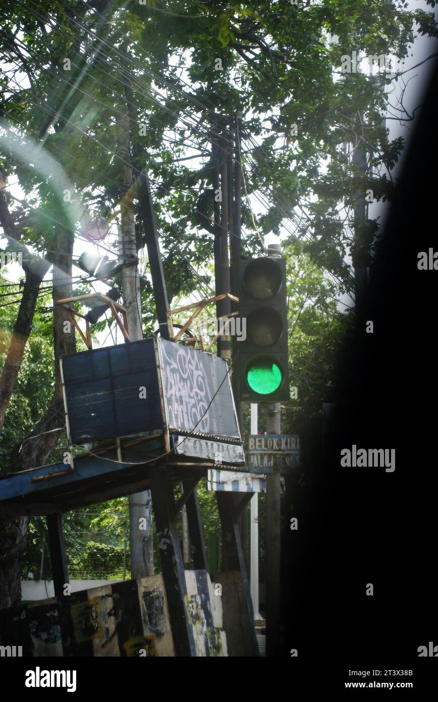 Jakarta, Indonesia - October 8 2023 : Lampu Merah, Red Traffic Light ...