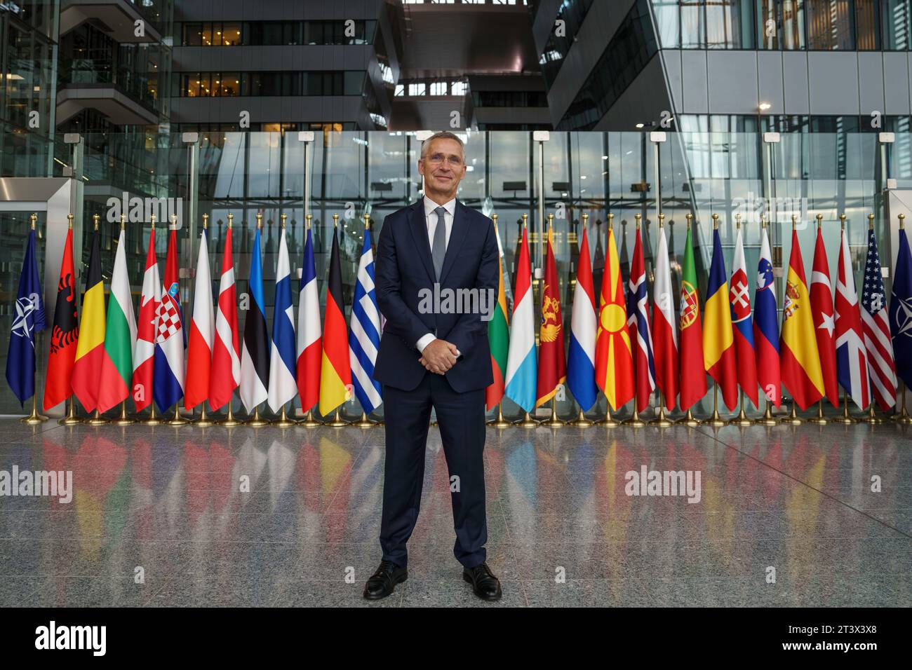 Brussels, Belgium 20231026.Secretary General of NATO, Jens Stoltenberg ...