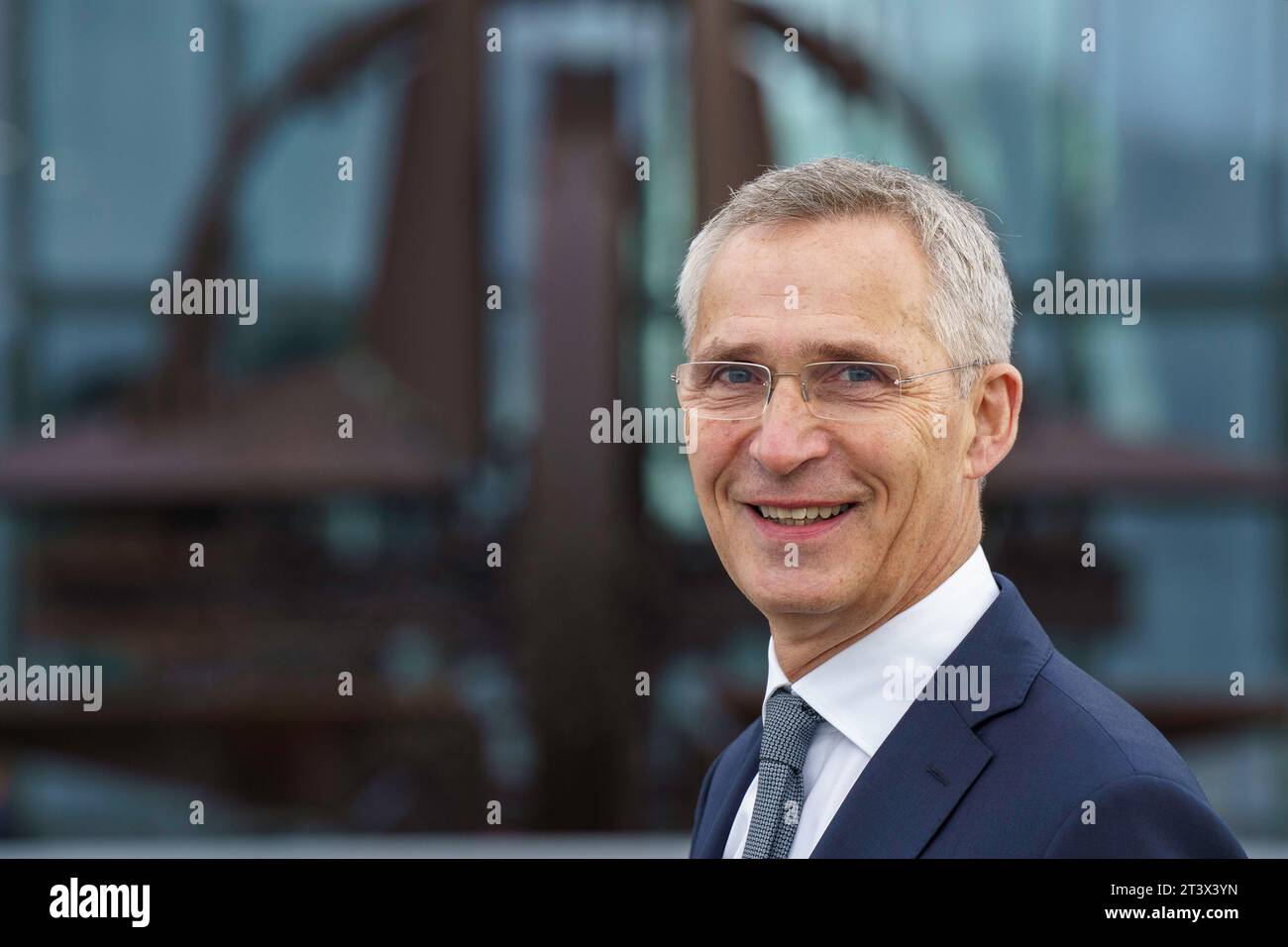 Brussels, Belgium 20231026.Secretary General of NATO, Jens Stoltenberg ...