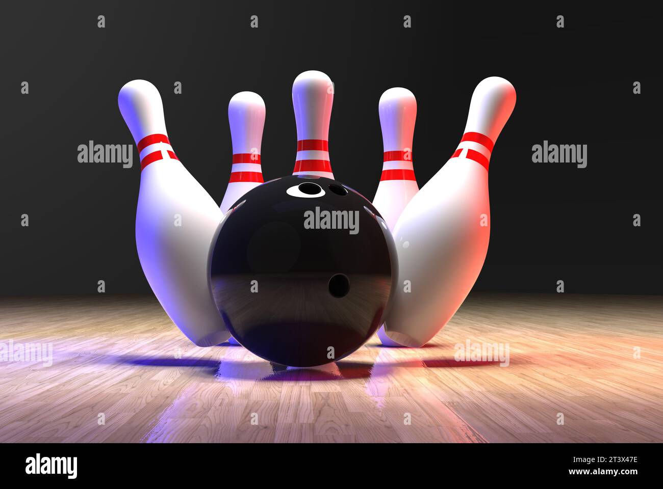 Bowling pins hitting hi-res stock photography and images - Alamy