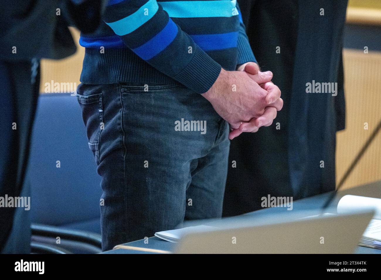 Regensburg, Germany. 27th Oct, 2023. The main defendant stands in the ...