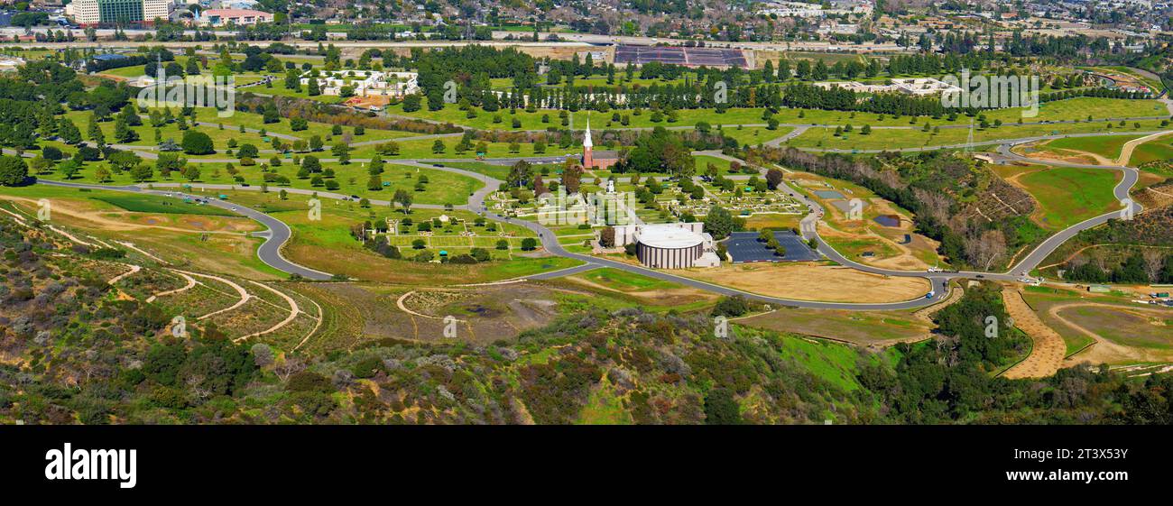 Breathtaking panorama of Forest Lawn Memorial Park as seen from the ...