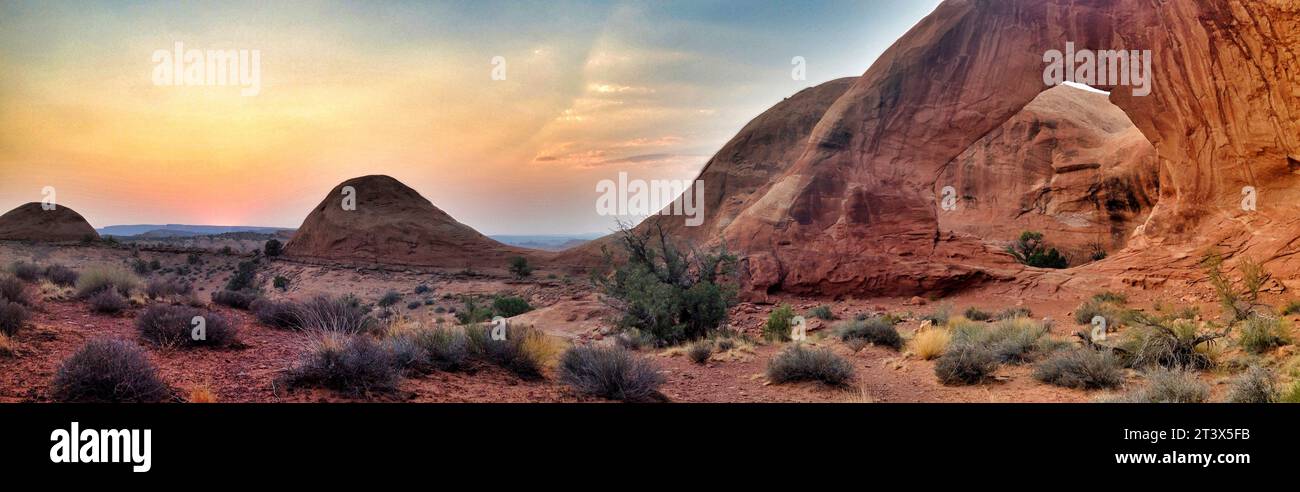 Panorama of Funnel Arch Moab Utah Stock Photo - Alamy