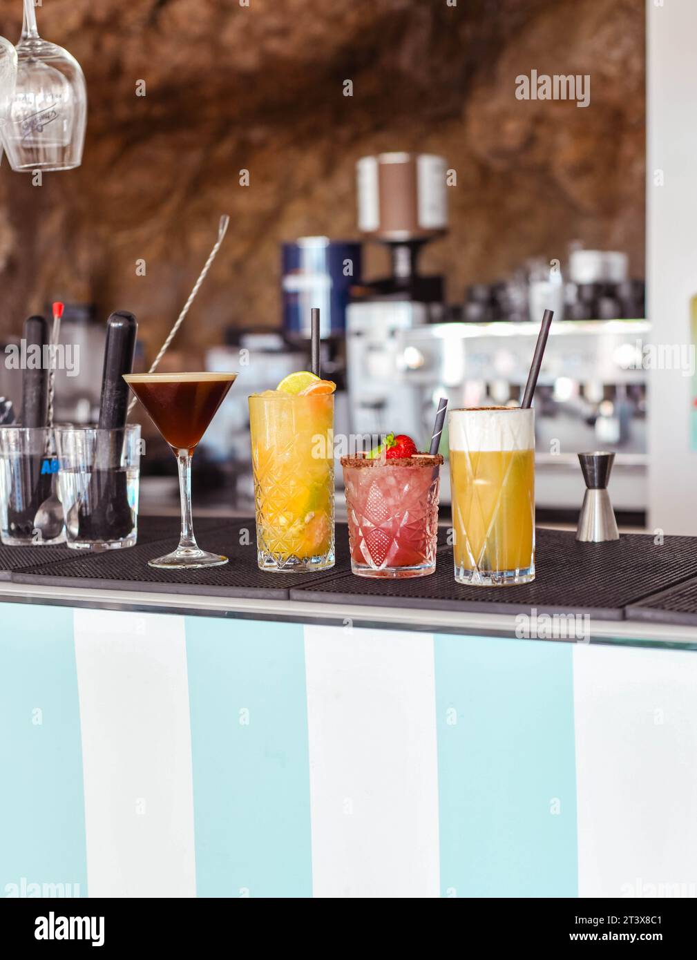 Daiquiris cocktails made by a professional bartender Stock Photo - Alamy