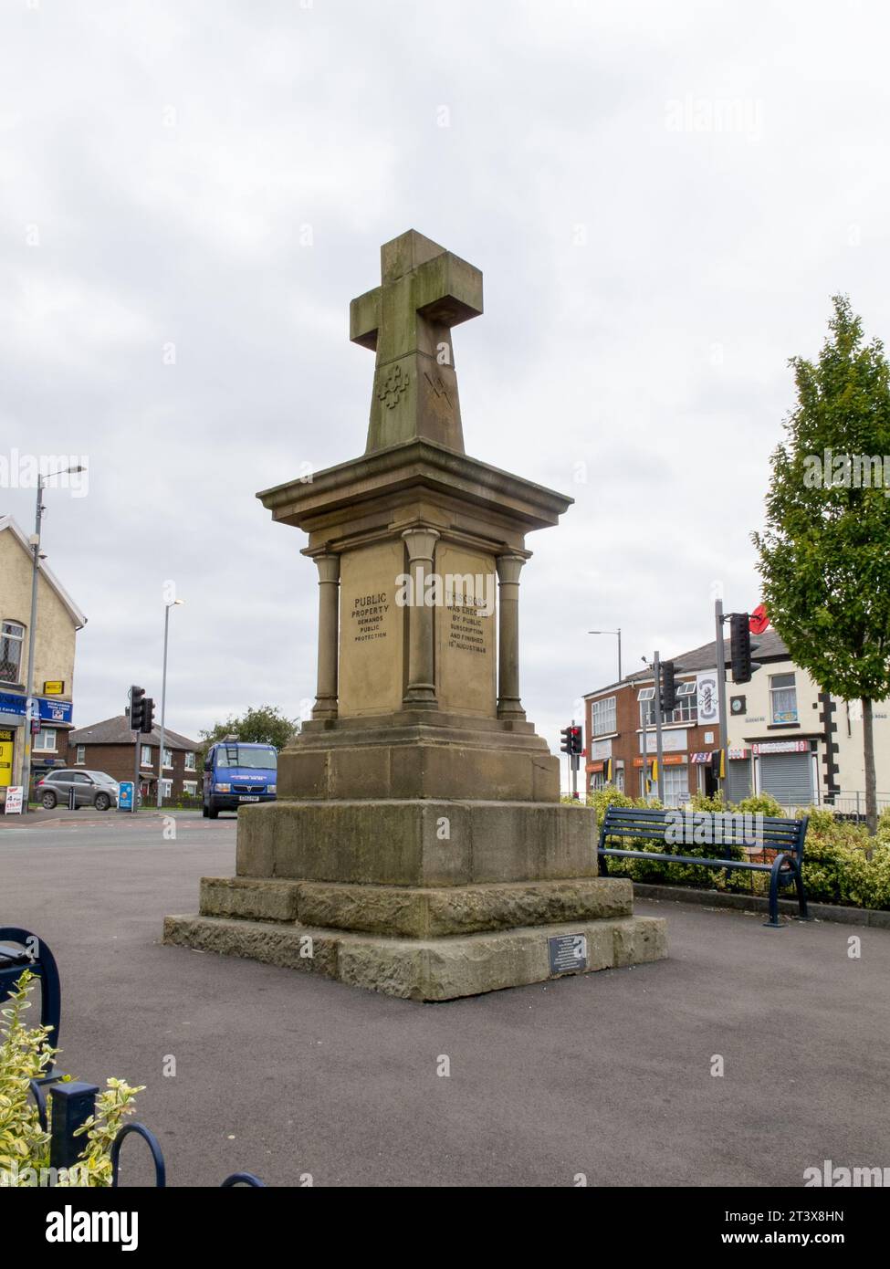 Hurst Cross monument Stock Photo - Alamy