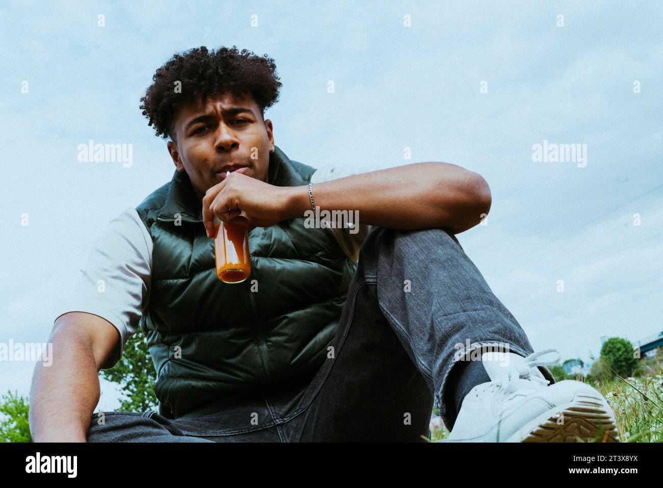 Drinking man bottle hi-res stock photography and images - Alamy