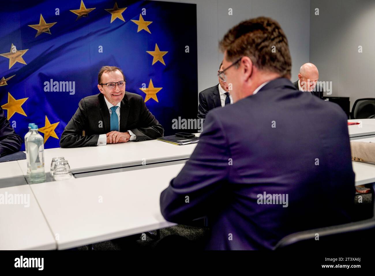 Brussels, Belgium 20231027.Norwegian Foreign Minister Espen Barth Eide meets EU Commissioner for ...