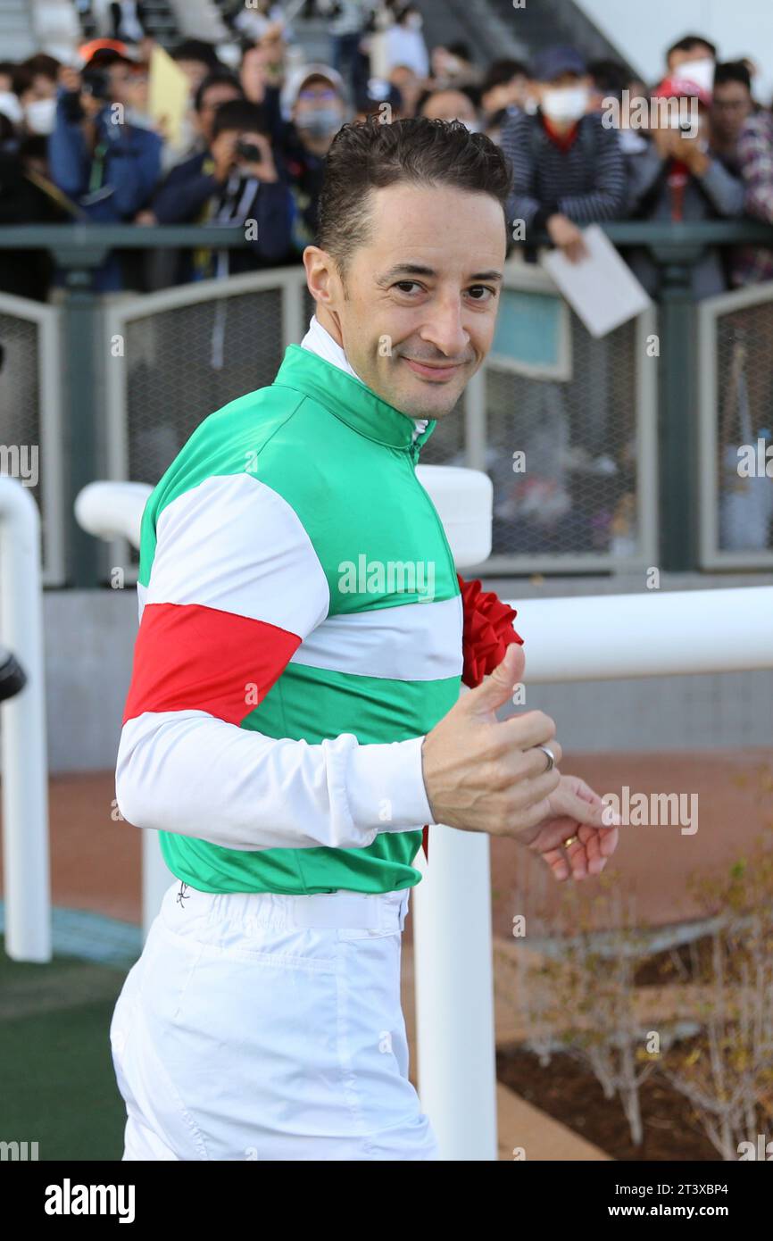 Kyoto, Japan. 22nd Oct, 2023. Jockey Christophe Lemaire won the Kikuka ...