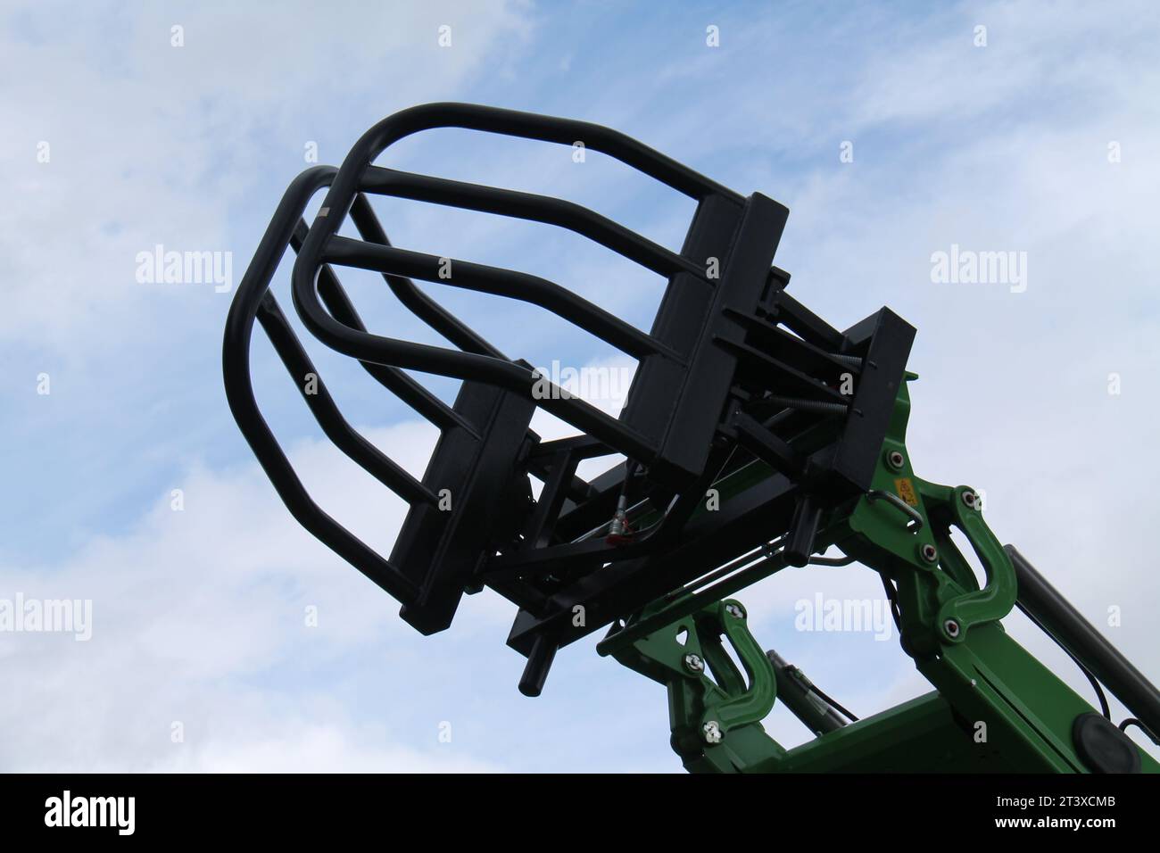 An Hydraulic Agricultural Bale Grab for Farm Use Stock Photo - Alamy