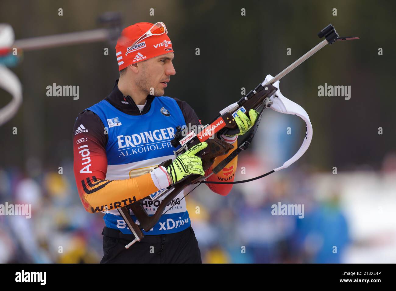 Arnd PEIFFER Aktion Biathlon Welt Cup 4 X 7,5 KM Staffel der Herren in ...