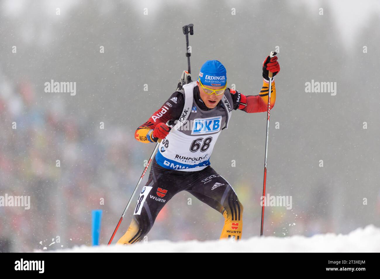 Erik Lesser Aktion Biathlon Welt Cup 10 KM Sprint der Herren in ...