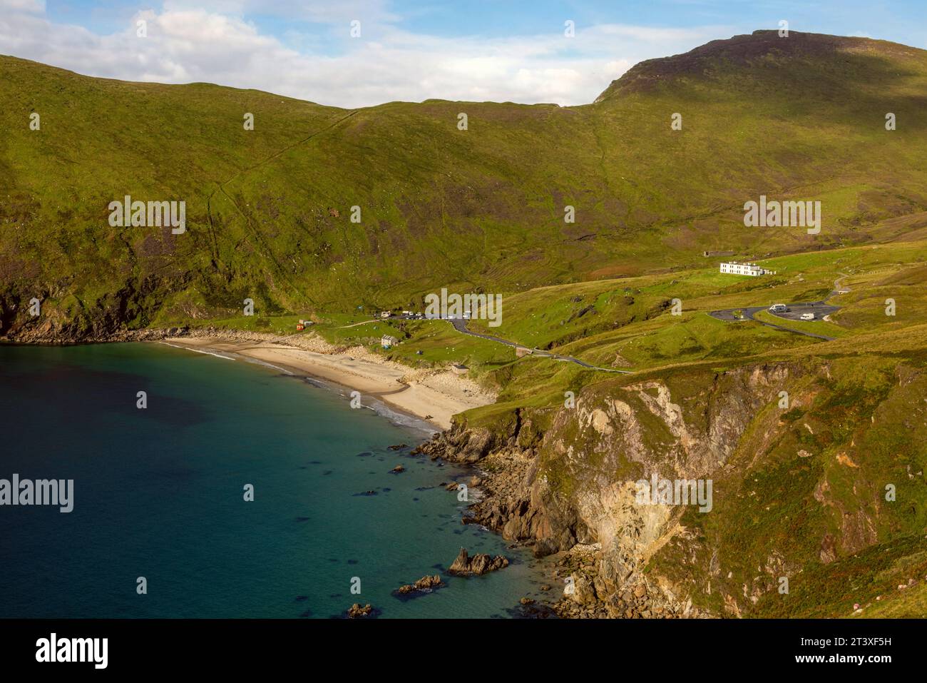 Keem Beach in Ireland is a white-sand beach with turquoise water ...