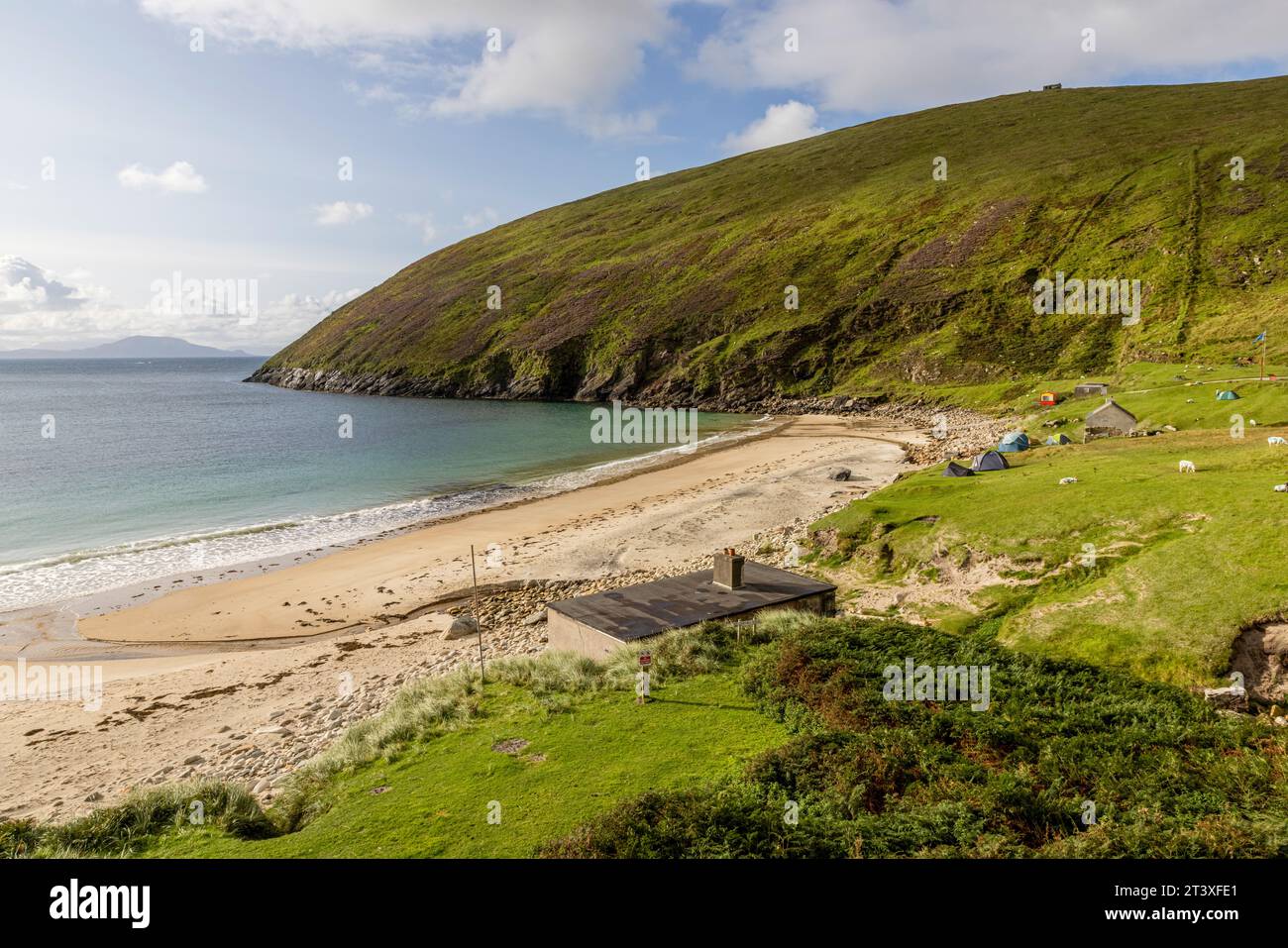 Keem Beach in Ireland is a white-sand beach with turquoise water ...