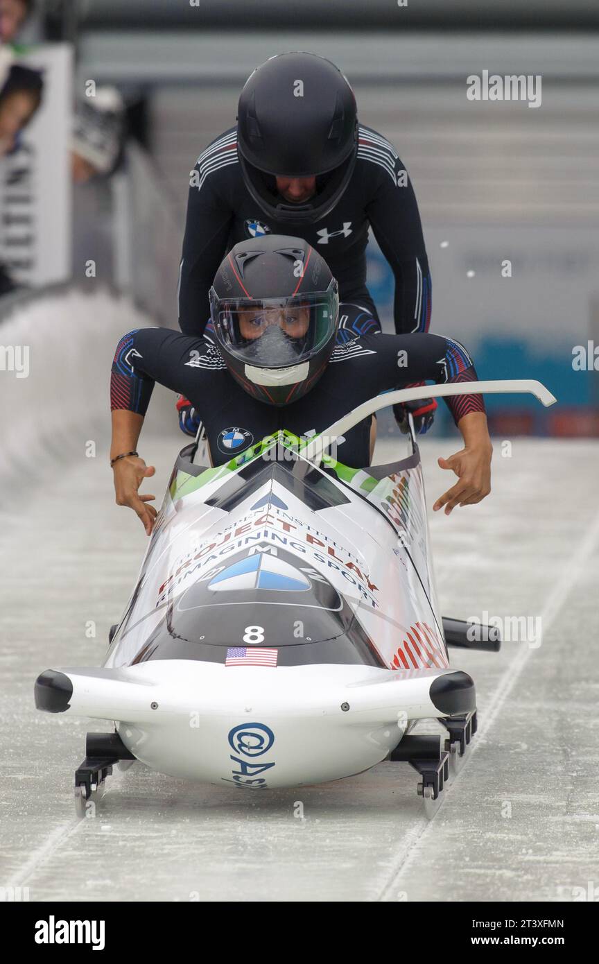 Jasmine Fenlator und Natalie Deratt USA 2er Bob BMW FIBT World ...