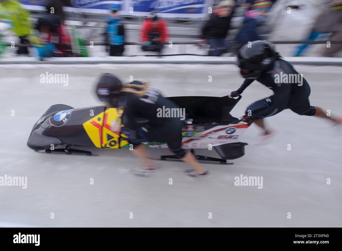 Jamie Greubel Poser und Lauren Gibbs USA 2er Bob BMW FIBT World ...