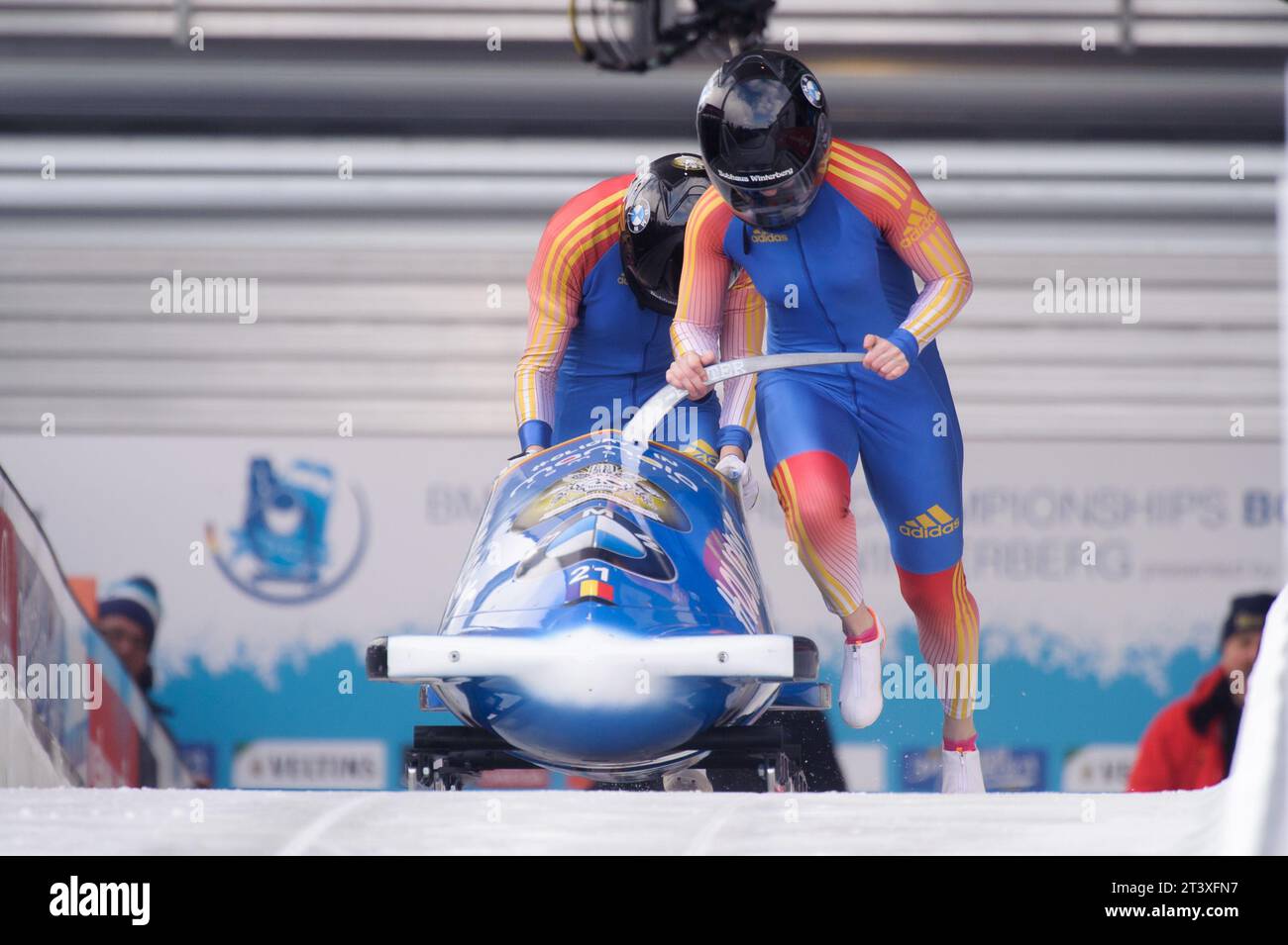 Maria Adela Constantin und Andreea Grecu ROU 2er Bob BMW FIBT World ...
