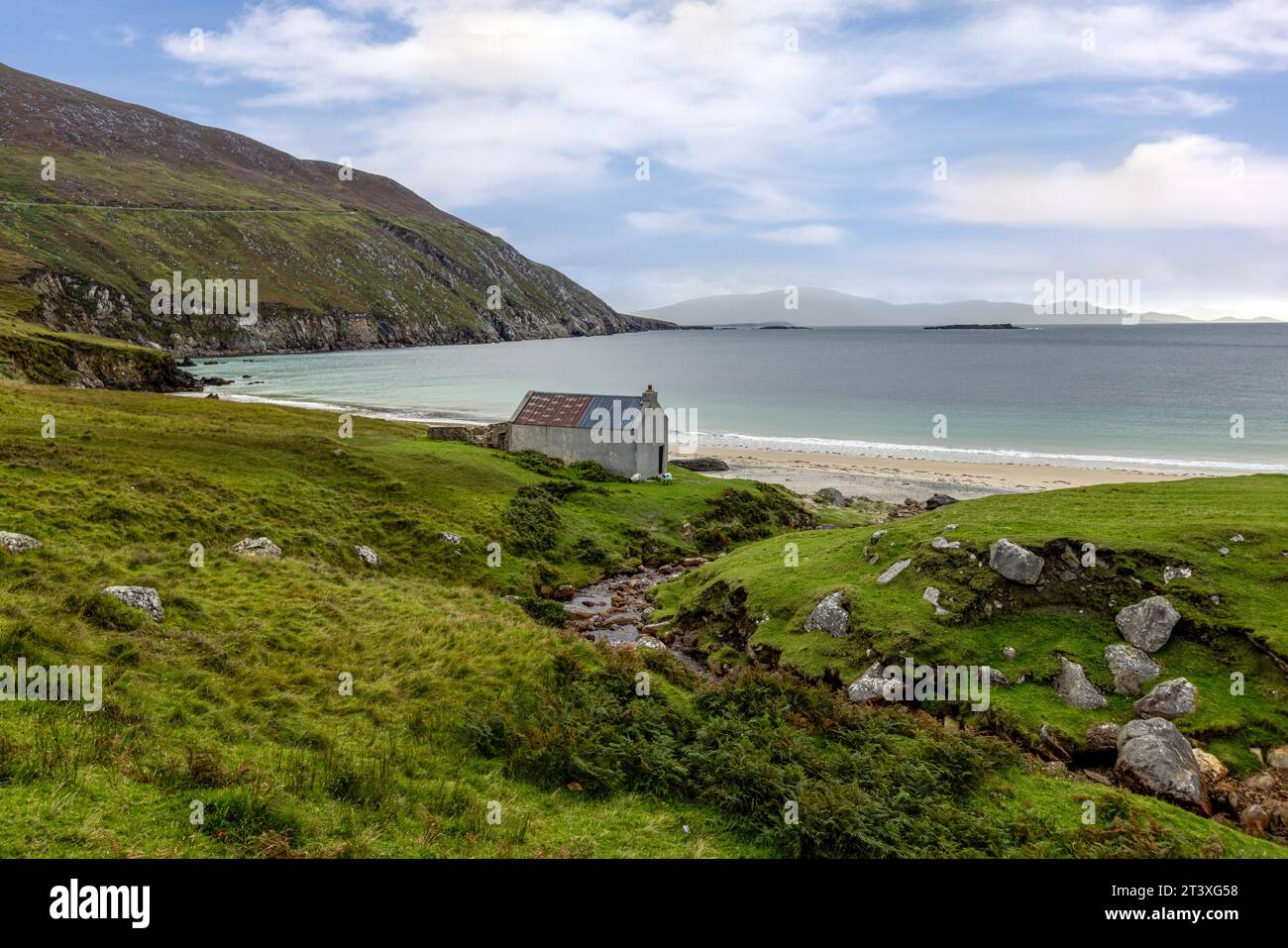 Keem Beach in Ireland is a white-sand beach with turquoise water ...
