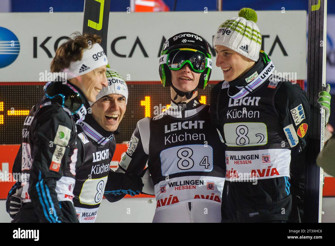 Tepes Jurij ,Dezman Nejc, Damjan Jernej, Prevc Peter SLO Sieger FIS Ski ...