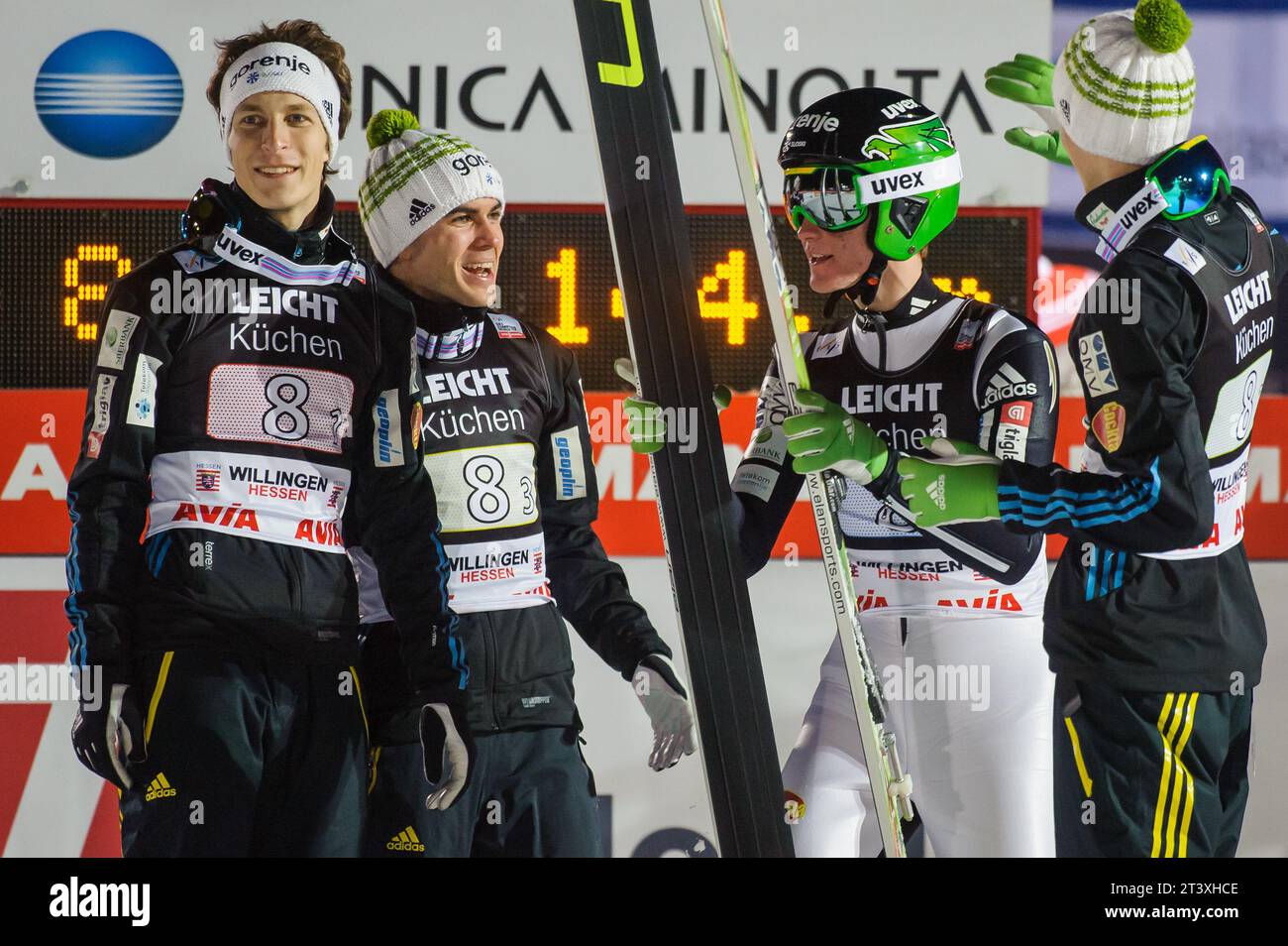 Tepes Jurij ,Dezman Nejc, Damjan Jernej, Prevc Peter SLO Sieger FIS Ski ...