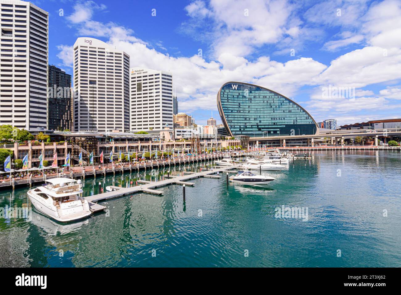 Cockle Bay Wharf at the southern end of Darling Harbour, Sydney, NSW ...
