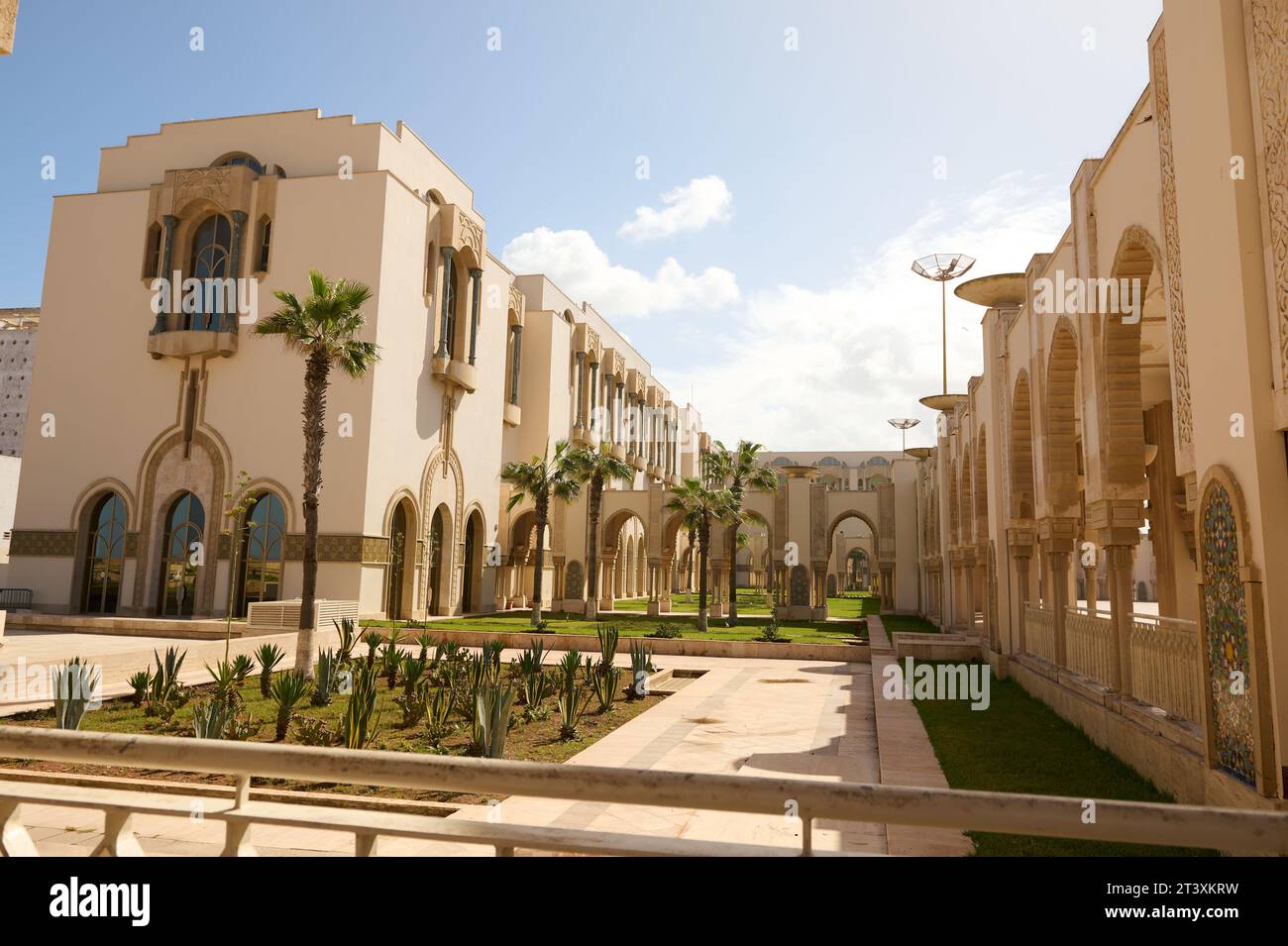 A building with library and garden in the territory of Hassan II mosque ...