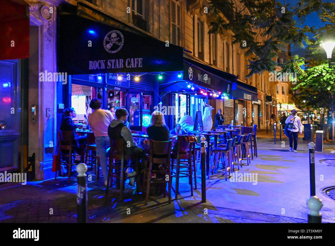 Paris, France, June 2022. Fascinating night shot of one of the many ...
