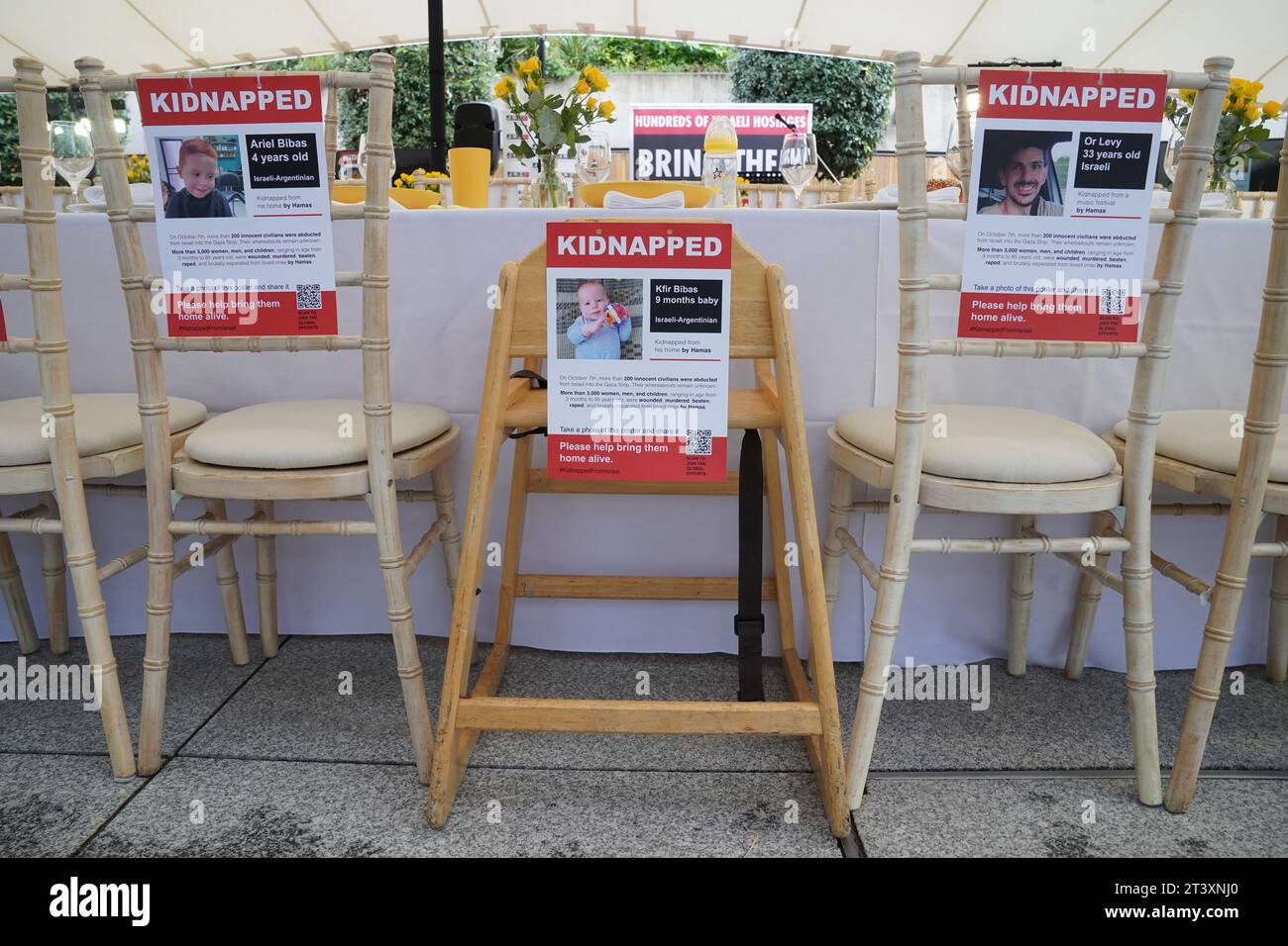 The Empty Shabbat Table installation, an empty dining table set for ...