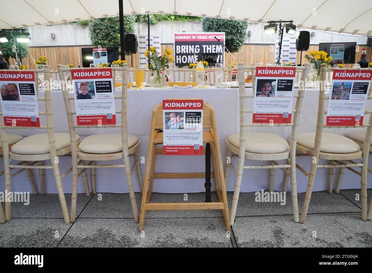 The Empty Shabbat Table installation, an empty dining table set for ...