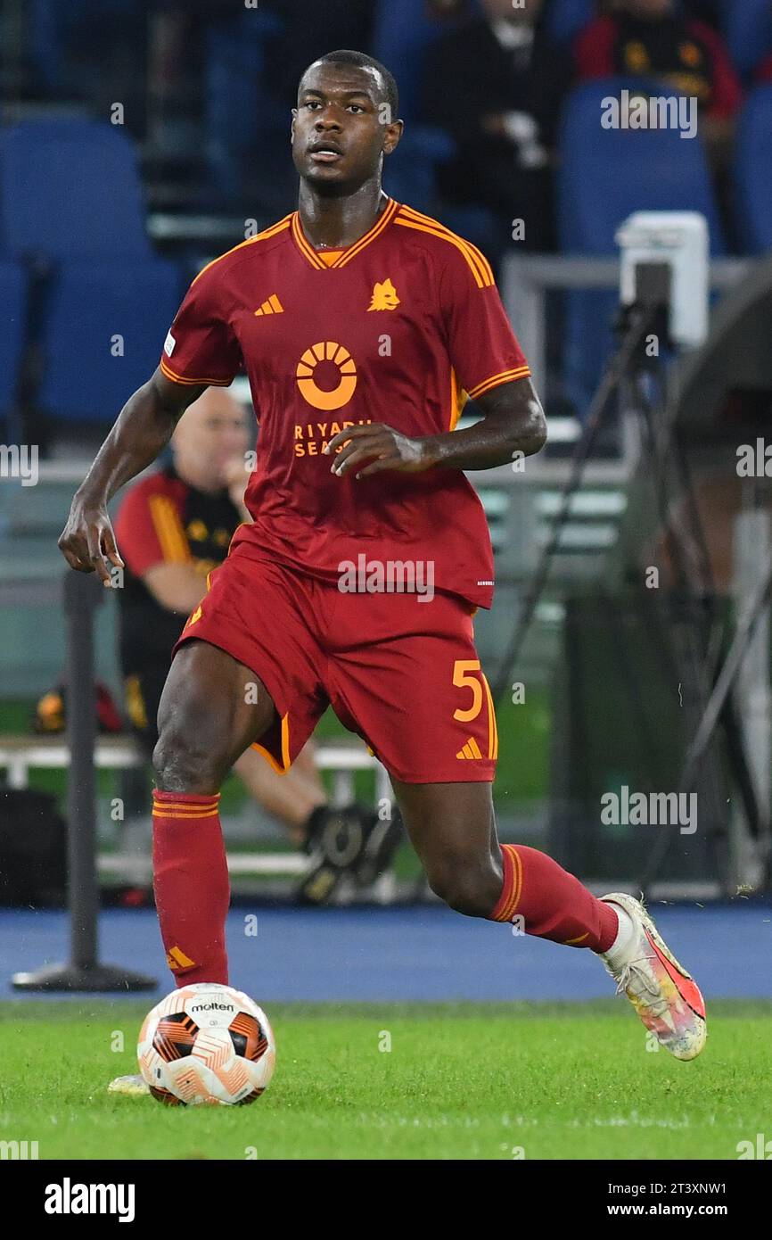Evan Ndicka of AS Roma during the Uefa Europa League match AS Roma v ...