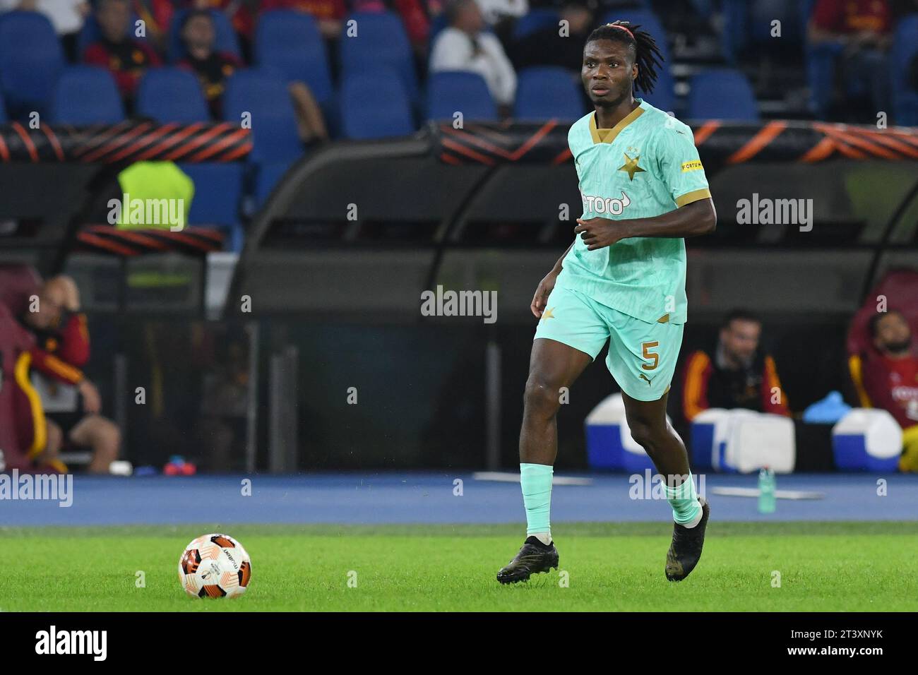 Igoh Ogbu of Slavia Praga during the Uefa Europa League match AS Roma v ...