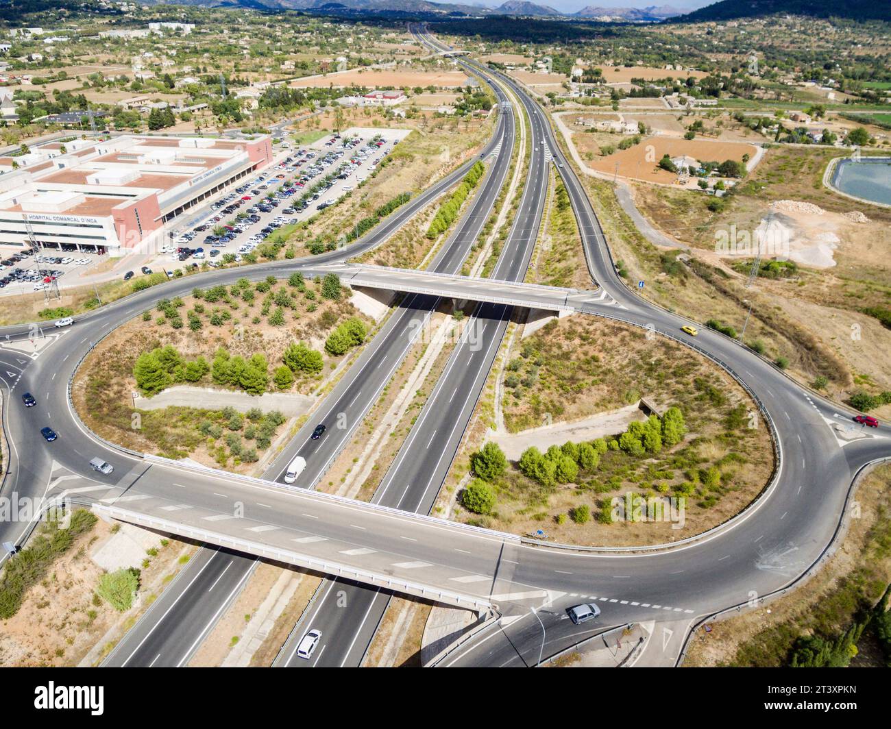 autopista Ma-13, rotonda de Inca, Mallorca, balearic islands, spain ...