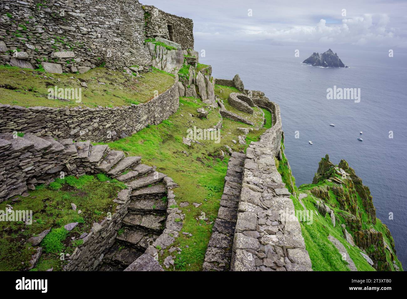 monastery at the top, Skellig Michael island, Mainistir Fhionáin (St ...