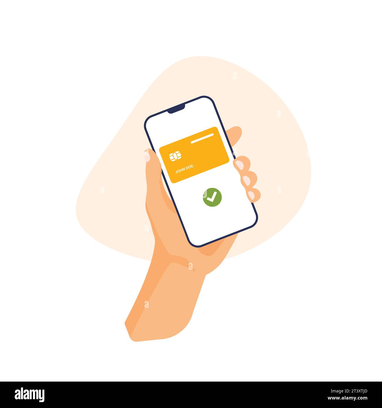 Human hand pay with mobile phone. Contactless payment. Mobile online ...