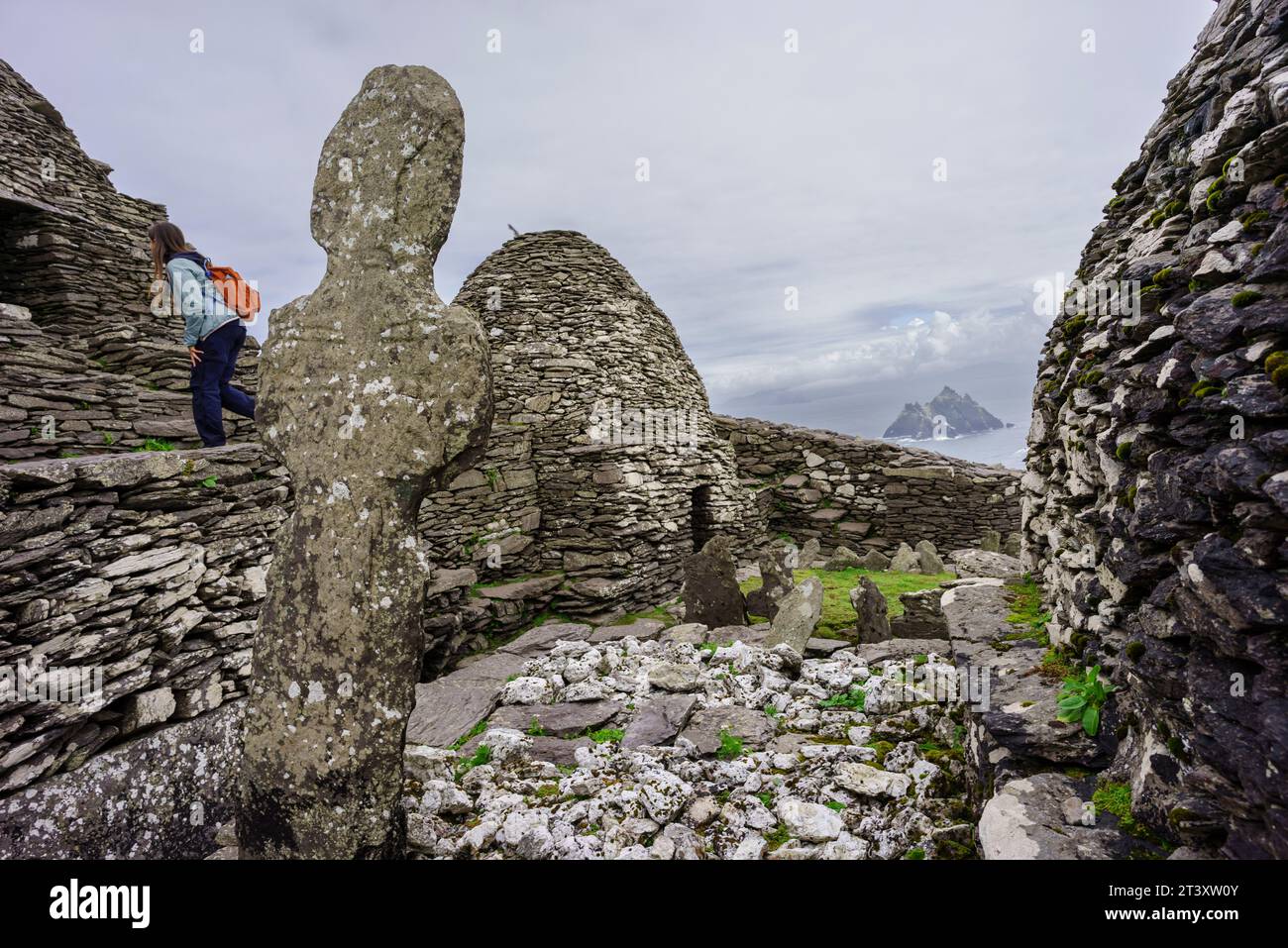 monastery at the top, Skellig Michael island, Mainistir Fhionáin (St ...