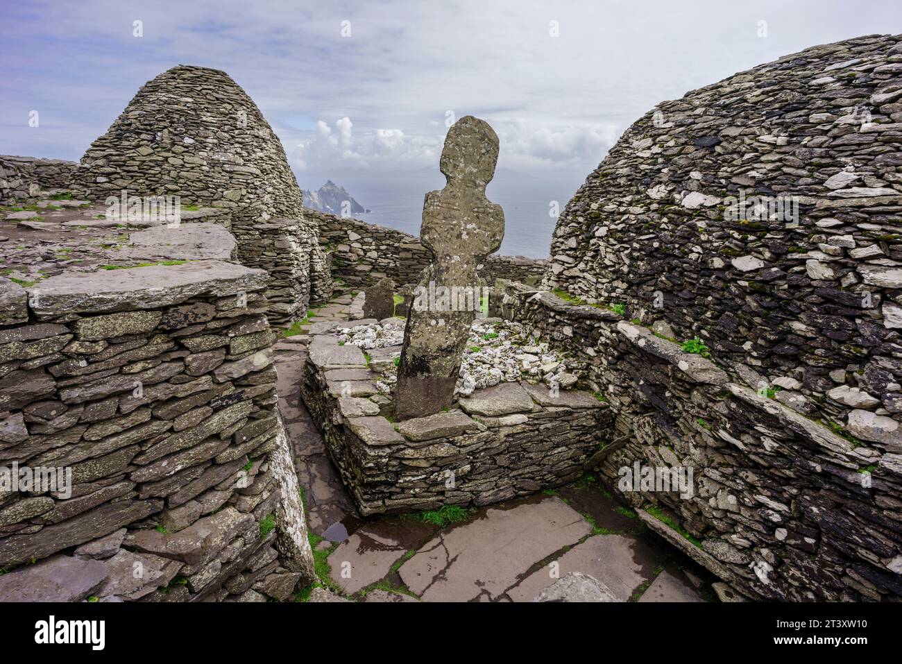 monastery at the top, Skellig Michael island, Mainistir Fhionáin (St ...