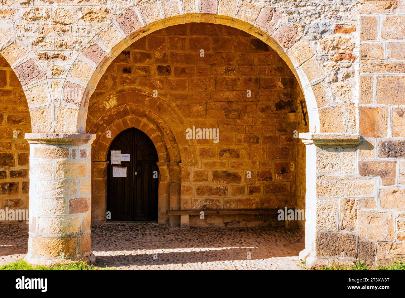Atrium detail. The old collegiate church of San Salvador, current ...
