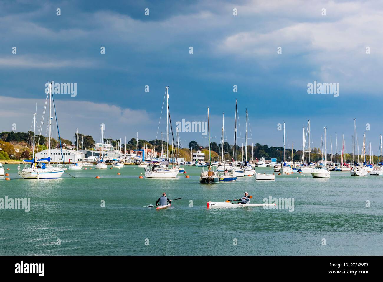 Yachts moored at Hamble Marina. Hamble-le-Rice, Eastleigh, Hampshire ...