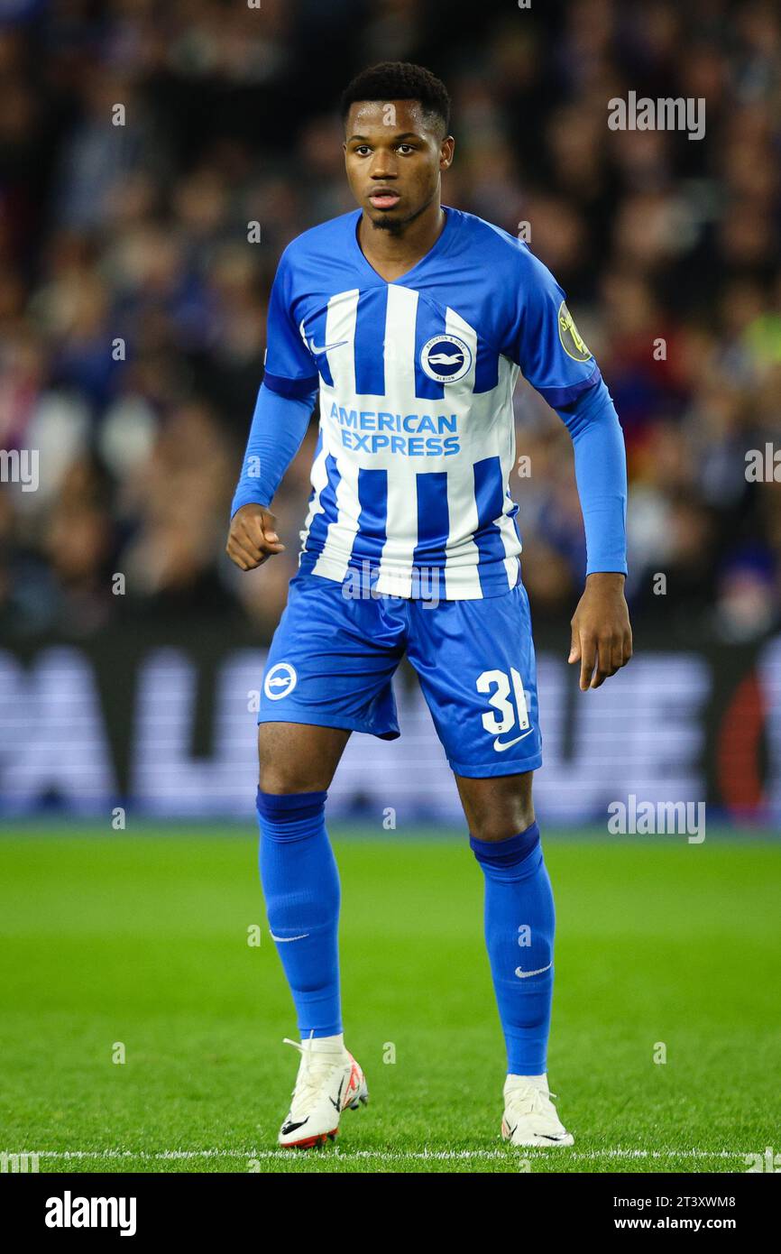 BRIGHTON, UK - 26th Oct 2023: Ansu Fati of Brighton & Hove Albion looks ...