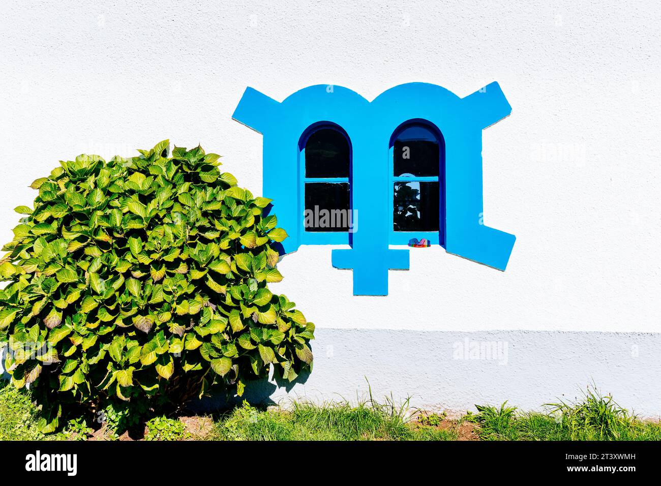 Detail. The hermitage of La Regalina located on a promontory with ...