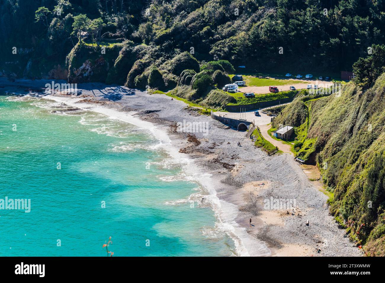La Ribeirona. Aerial view Cadavedo beach. Cadavedo, Valdés ...