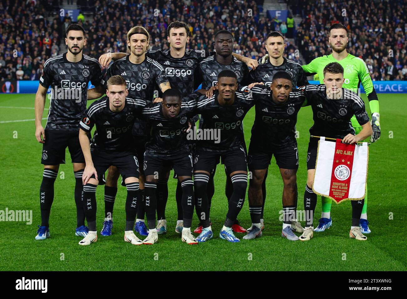 BRIGHTON, UK - 26th Oct 2023: AFC Ajax starting line-up pose for a team ...