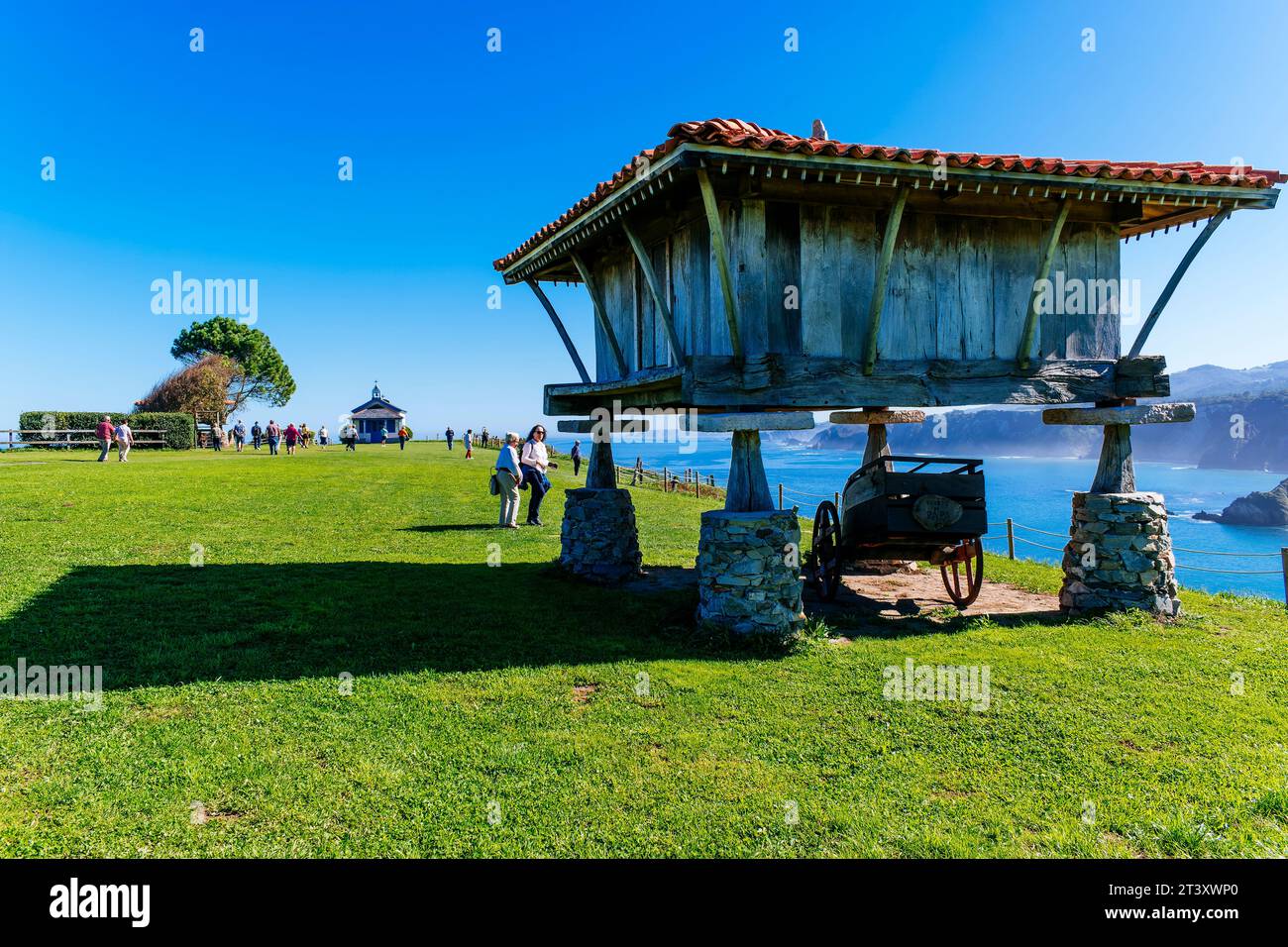 Horreo on the promontory next to the Hermitage of the Virgin of La ...