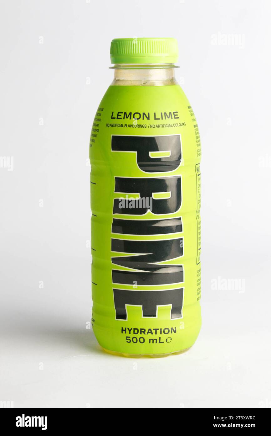 London, United Kingdom, 18th October 2023:- A bottle of Lemon Lime ...