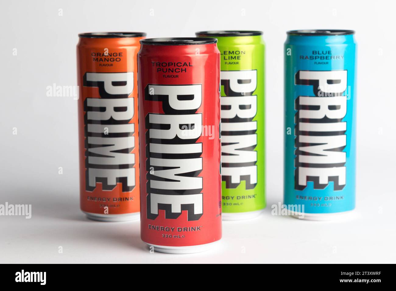 London, United Kingdom, 18th October 2023:- Four Cans of Prime Energy ...