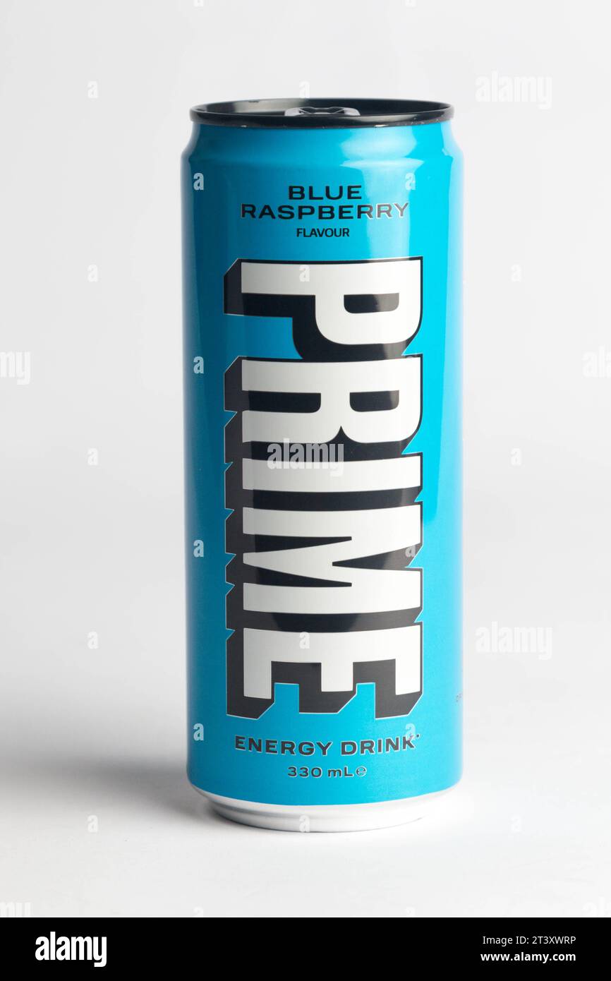 London, United Kingdom, 18th October 2023:- A Can of Blue Raspberry ...